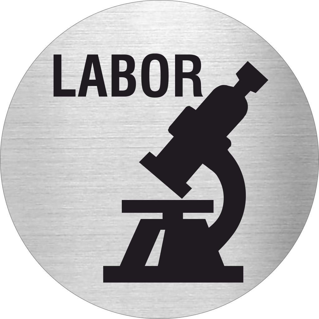 Piktogramm Labor Pikto und Text mit Klebepad